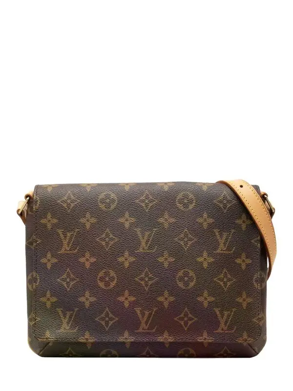 LOUIS VUITTON Monogram Musette Tango Shoulder Bag - Brown