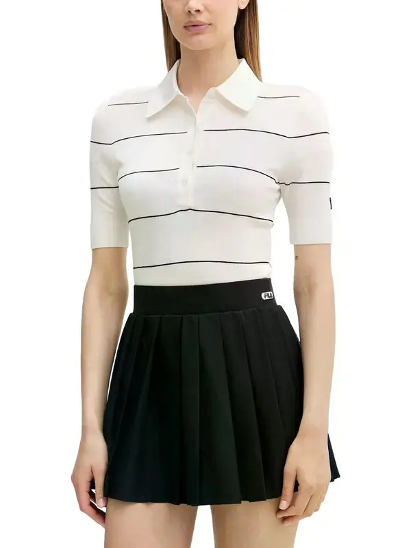 FILA Montecarlo Striped Polo Shirt - White