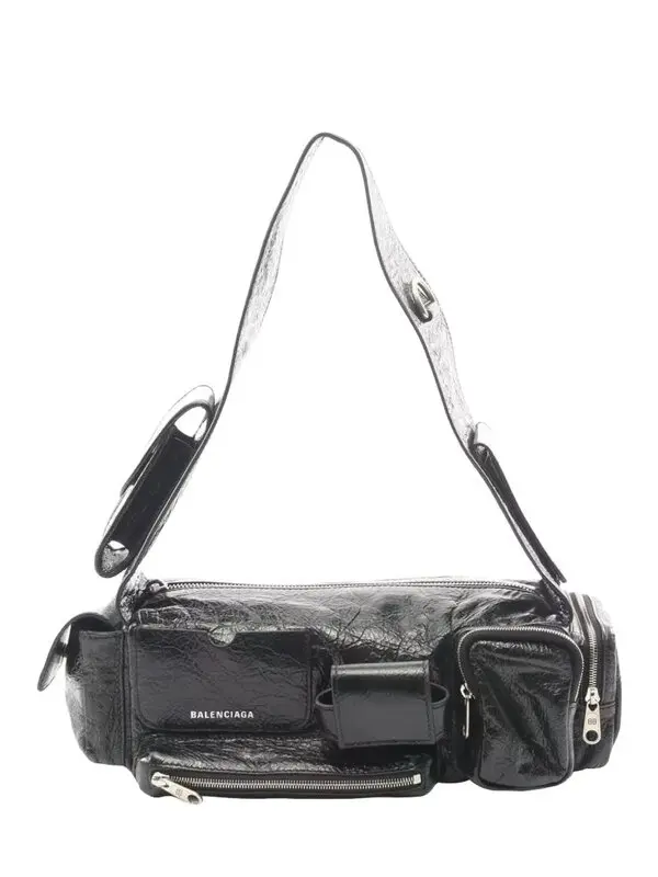 Balenciaga Lambskin Superbusy Sling Bag Xs Shoulder Bag - Black