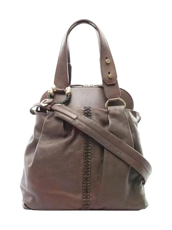 BVLGARI Leather Leoni Satchel - Brown