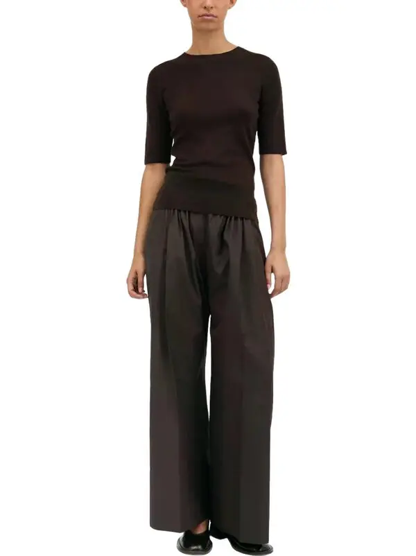 Mark Kenly Domino Tan Kamina Merino T-shirt - Brown