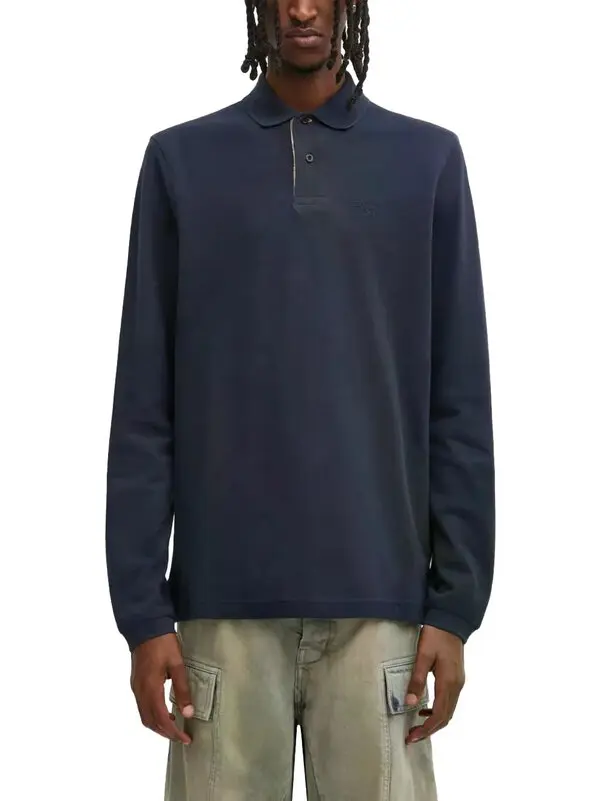 Barbour Essential Long-sleeve Polo Shirt - Blue