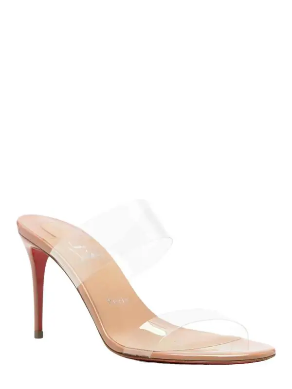 CHRISTIAN LOUBOUTIN Transparent Double Strap Stiletto Sandals - White