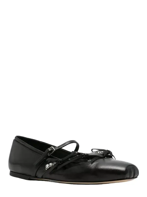 JIMMY CHOO Embellished Ballet Flats - Black