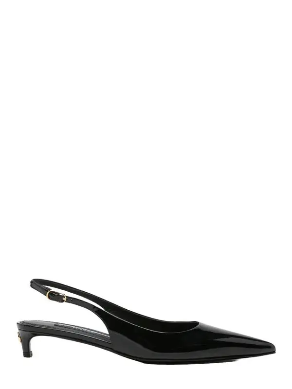 Dolce & Gabbana Patent Leather Slingback Pumps - Black