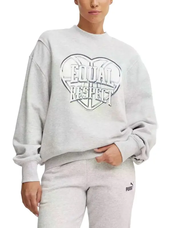 PUMA Graphic Print Drop Shoulder Sweatshirt - Grey