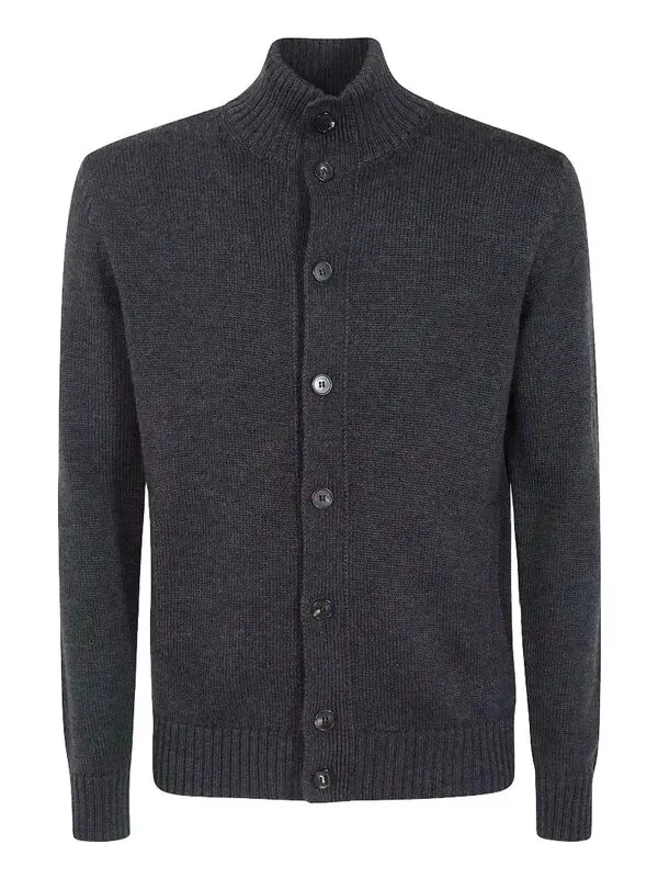 ZANONE High-neck Buttoned Cardigan - Grey