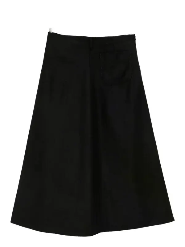 SUSANNE BOMMER Patch-pocket Midi A-line Skirt - Black