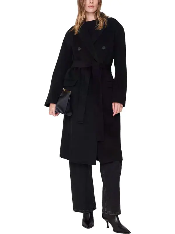ANINE BING Sana Cashmere Blend Coat - Black