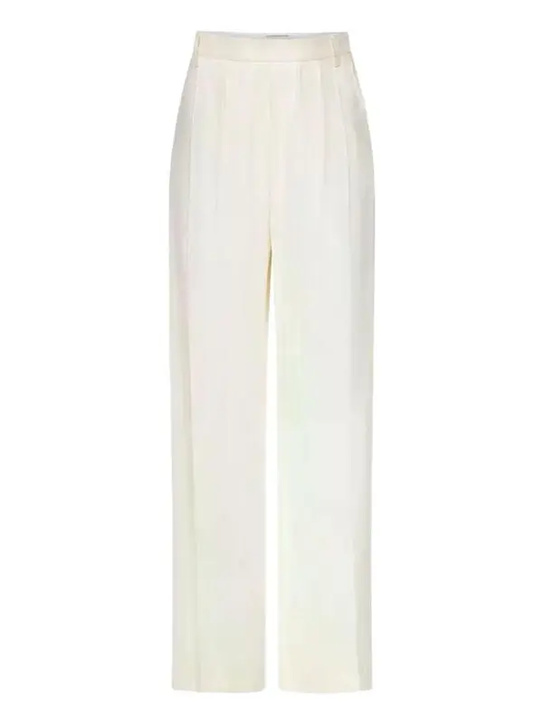 Victoria Beckham Relaxed Curved-leg Trousers - Neutrals