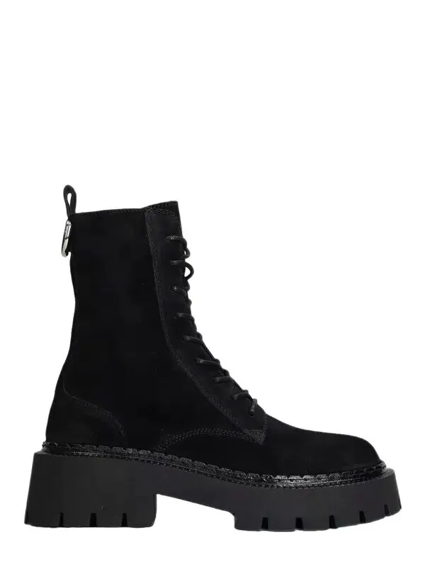 VIC MATIE Lace-up Platform Ankle Boots - Black