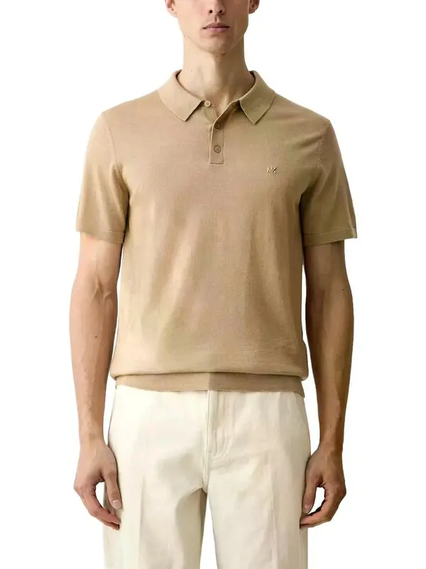Michael Kors Merino Wool Polo Shirt - Neutrals