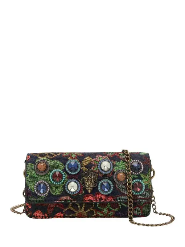 Kurt Geiger Shoreditch Floral-jacquard Long Crossbody Bag - Blue