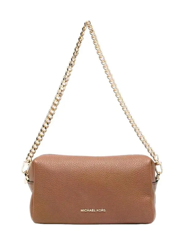 Michael Kors Small Bryant Logo-plaque Pebbled Leather Mini Bag - Brown