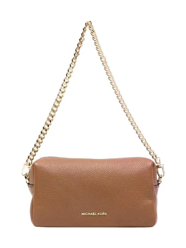 Michael Kors Small Bryant Logo-plaque Pebbled Leather Mini Bag - Brown