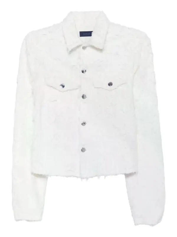 HAIKURE Fur-textured Denim Jacket - White