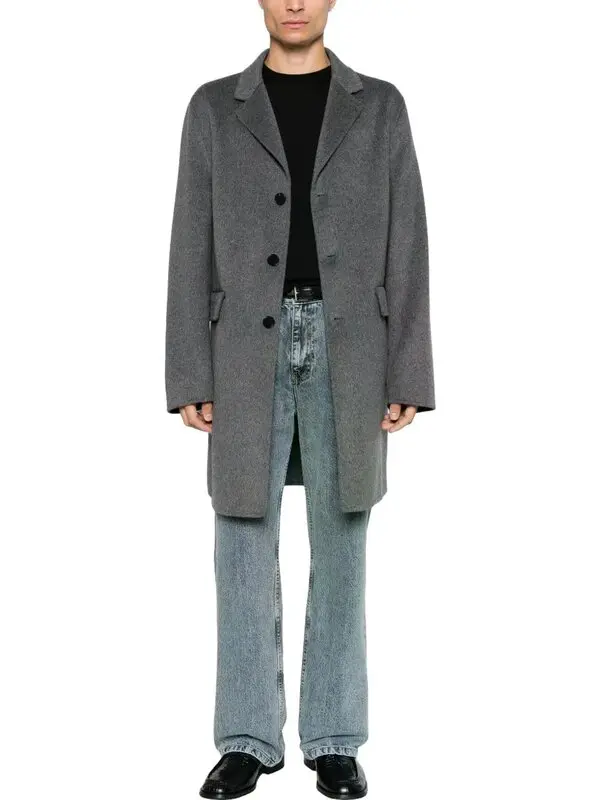 AMARANTO Single-breasted Coat - Grey