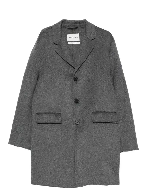 AMARANTO Single-breasted Coat - Grey