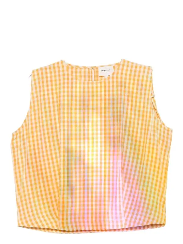 MAISON123 Doree Gingham Sleeveless Top - Yellow