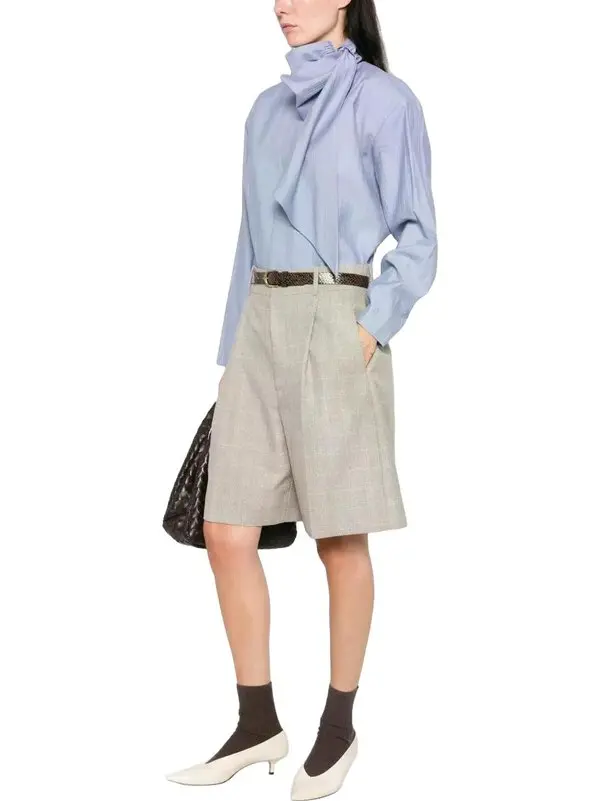 THE M.. Lancaster Pussy-bow Blouse - Blue