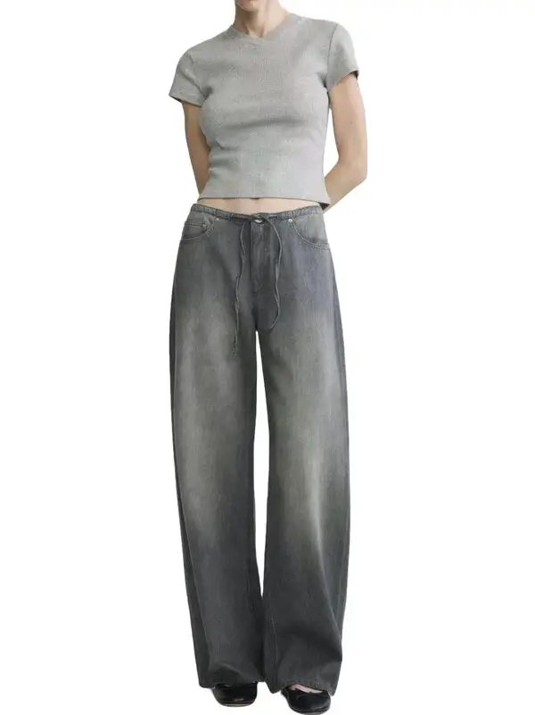 DL1961 Sienna Wide-leg Jeans - Grey
