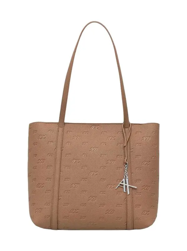 Armani Exchange Logo-embossed Tote Bag - Brown