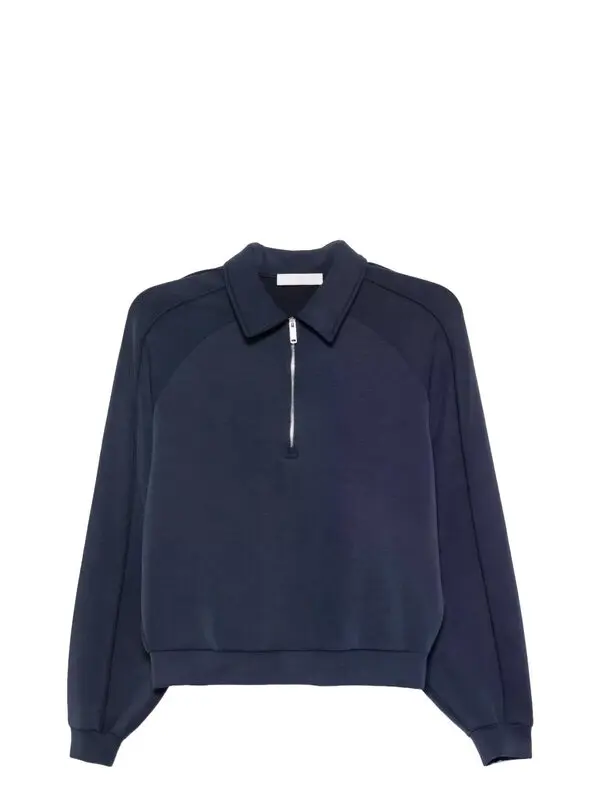 WOC Raglan Sleeve Quarter-zip Sweater - Blue