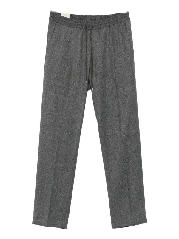 BRIGLIA 1949 Elasticated Waistband Drawstring Trousers - Grey