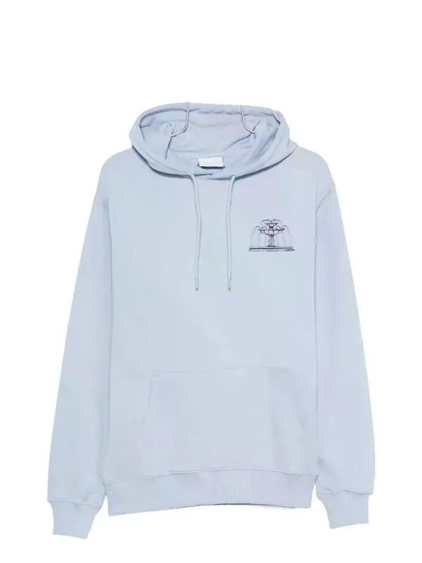 Drole De Monsieur Fountain Print Hoodie - Blue