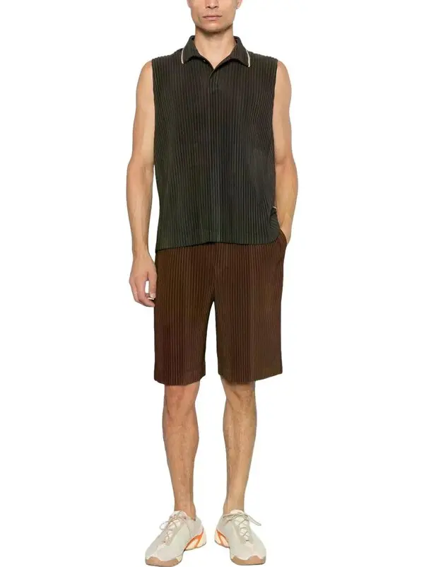 Issey Miyake Plissé-effect Shorts - Brown