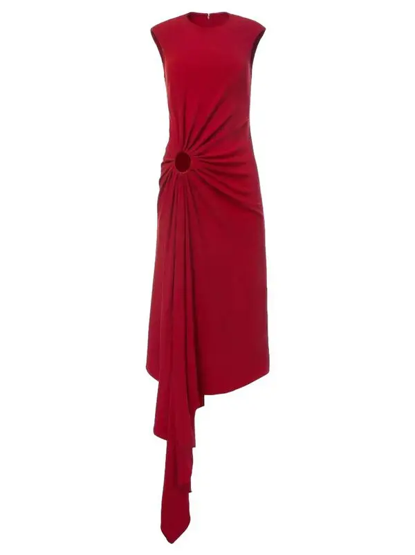 Monse Sleeveless Midi Dress With Front Cut-out Detailing - Red