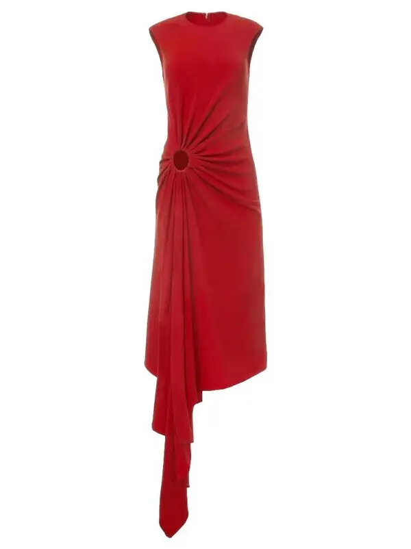 Monse Sleeveless Midi Dress With Front Cut-out Detailing - Red