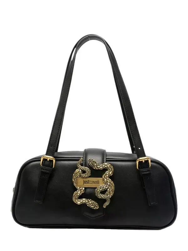 Just Cavalli Snake Plaque Buckle Detail Tote Bag - Black
