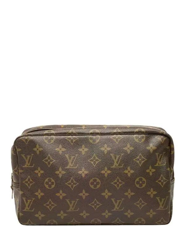 LOUIS VUITTON Monogram Canvas Troussse Toilette 28 Clutch Bag - Brown