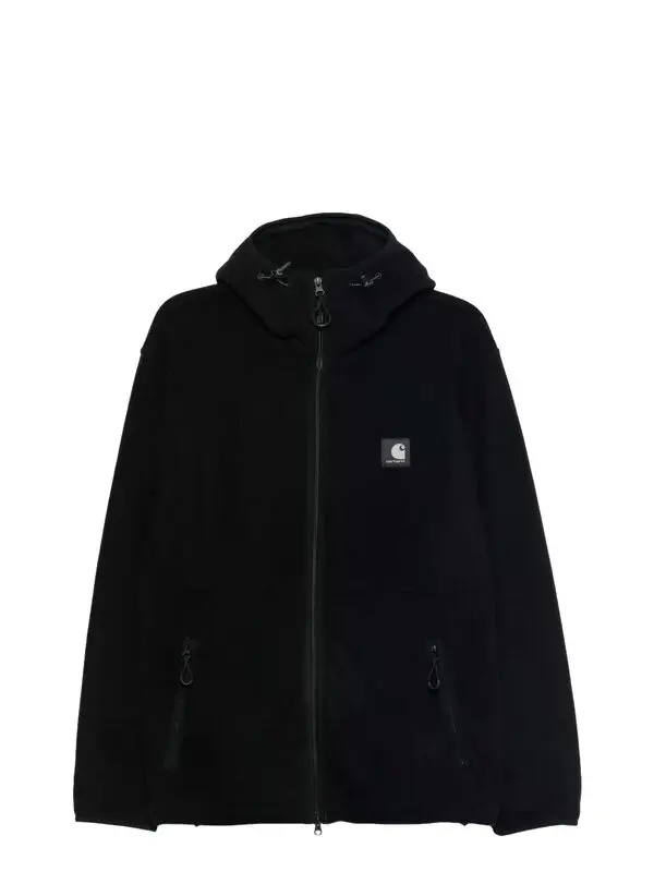 Carhartt Work In Progress Logo Hooded Jacket - Black