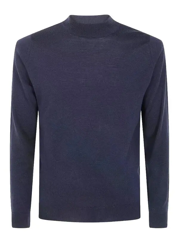 John Smedley Harcourt Mock-neck Sweater - Blue