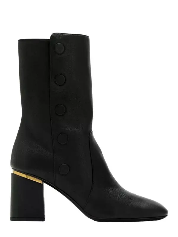 TOD'S Block Heel Ankle Boots - Black