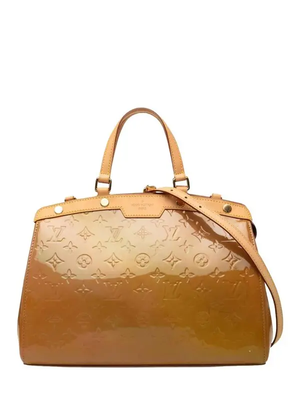 LOUIS VUITTON Monogram Vernis Brea Satchel - Neutrals