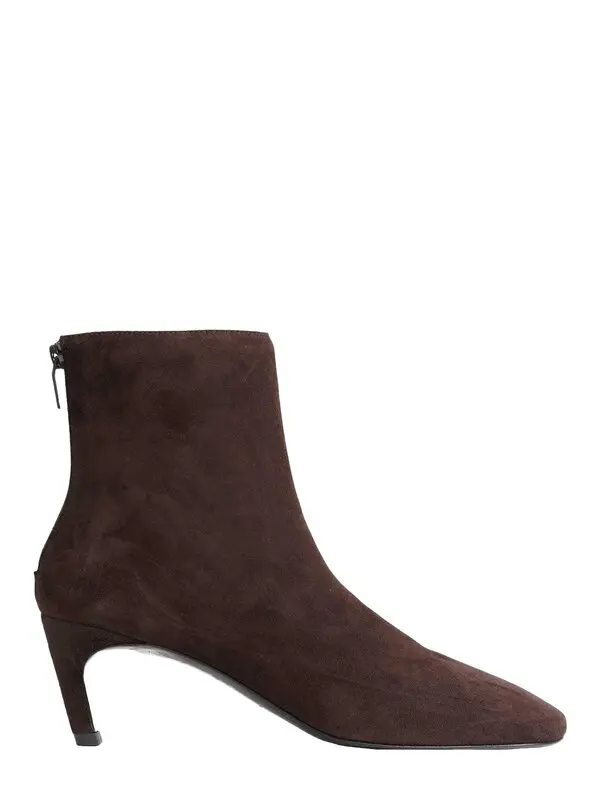 TOTEME Soft Suede Ankle Boots - Brown
