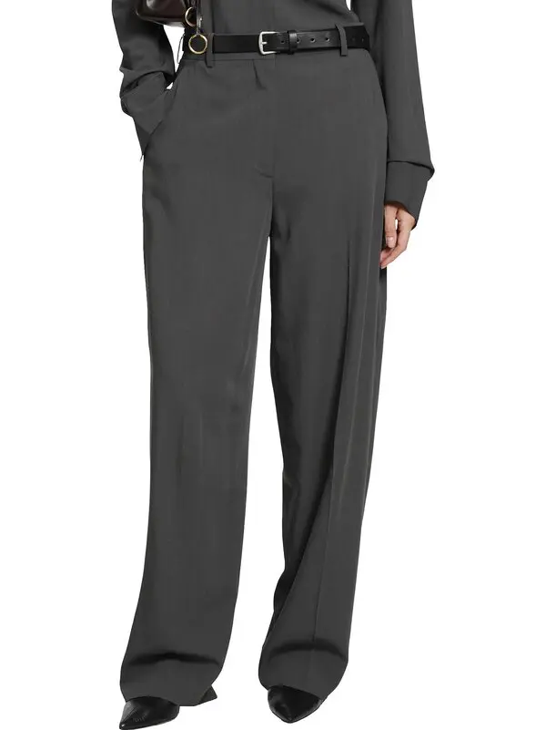 TOTEME High-waisted Wide-leg Trousers - Black