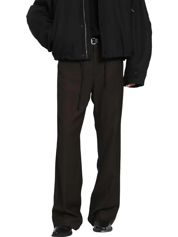 Acne Studios Tailored Herringbone Trousers - Brown