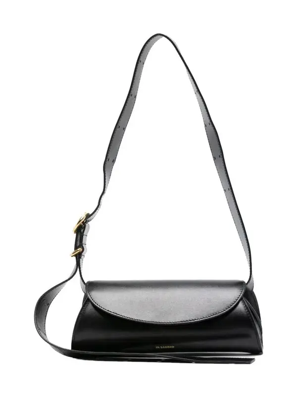 JIL SANDER Cannolo Shoulder Bag - Black