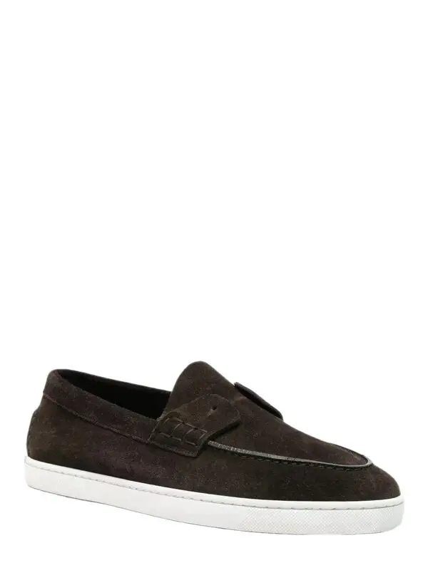 CHRISTIAN LOUBOUTIN Chambeliboat Appliqué Loafers - Brown