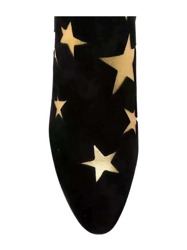 Saint Laurent Star-patch Ankle Boots - Black