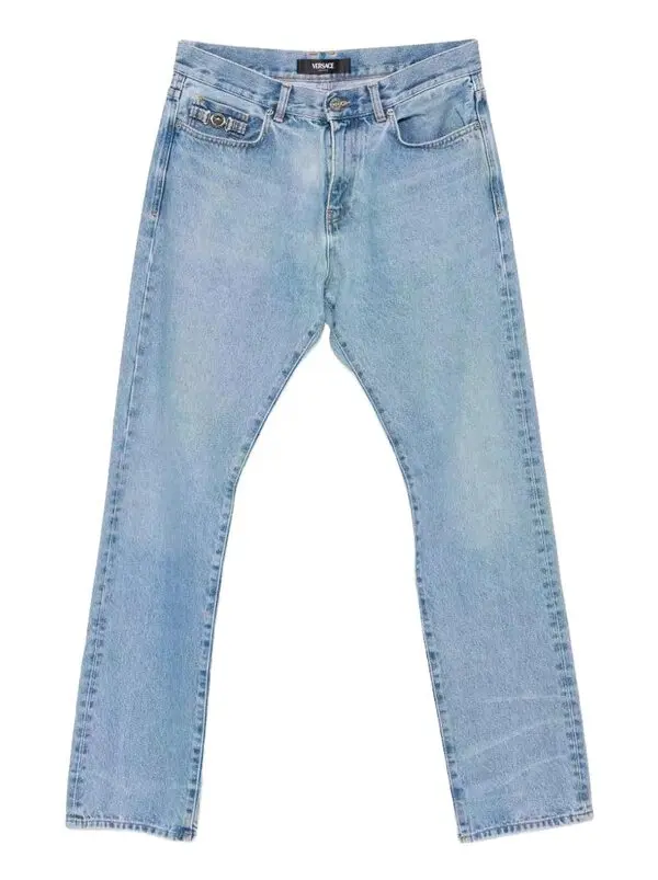 Versace Medusa Biggie Straight-leg Jeans - Blue
