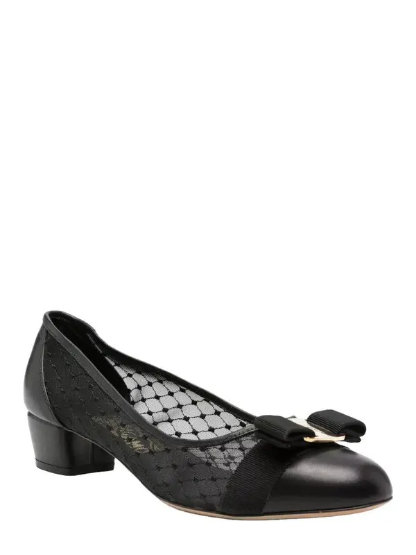 FERRAGAMO Vara Bow Detail Pumps - Black
