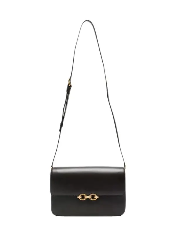 Saint Laurent Le Maillon Leather Shoulder Bag - Brown