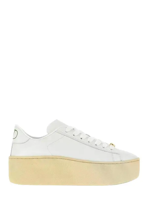 Valentino Garavani Platform Lace-up Sneakers - White