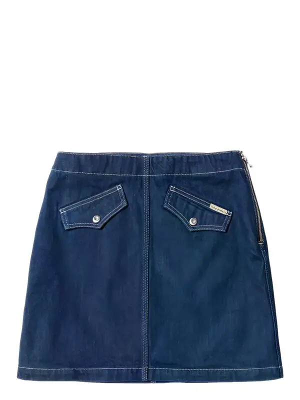 Nudie Jeans Elvy Western Denim Mini Skirt - Blue