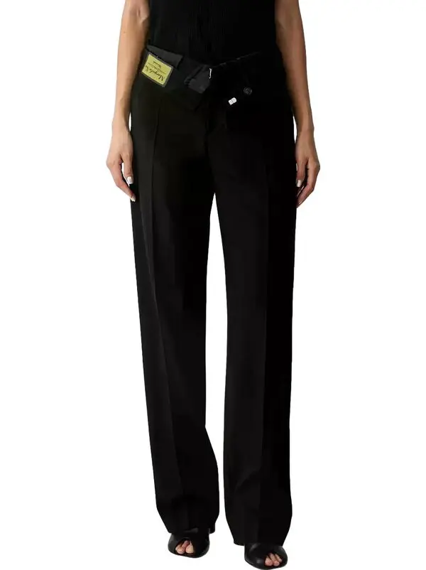 MAISON MARGIELA Tailored Trousers With Deconstructed Waistband - Black